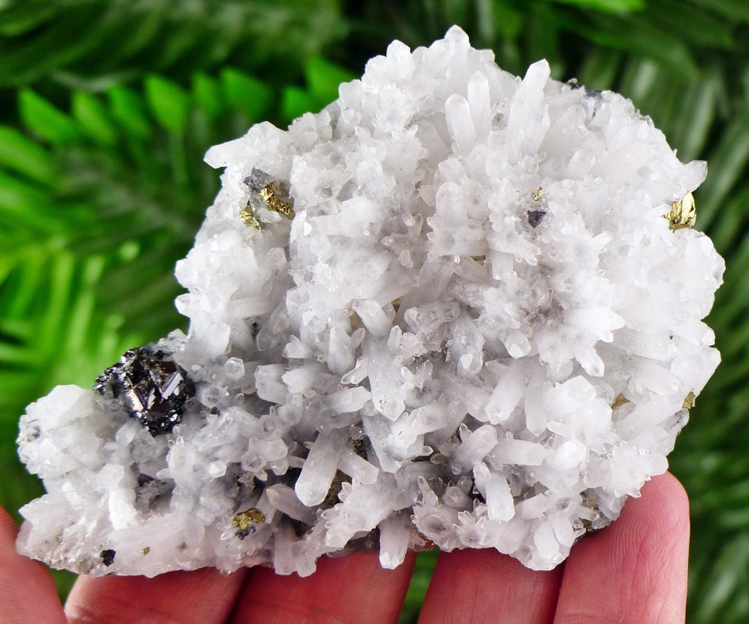 Amazing Milky Quartz With Sphalerite and Chalcopyrite, Raw Crystal ...