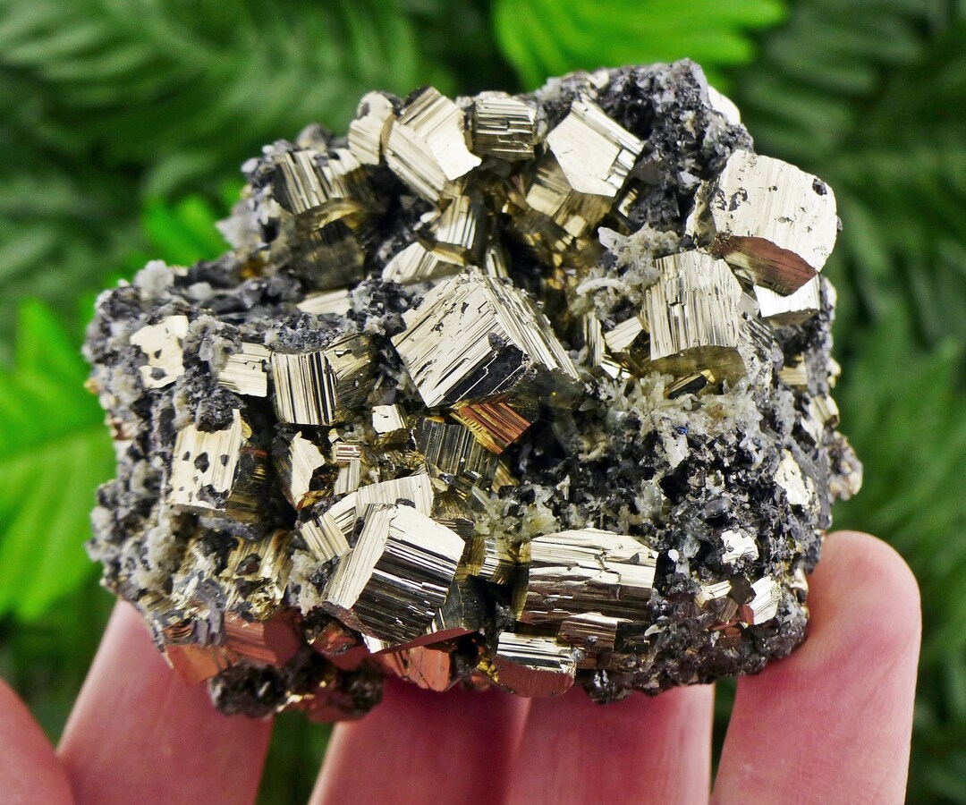 Quartz With Pyrite and Sphalerite, Quartz Cluster, Pyrite Cubes ...