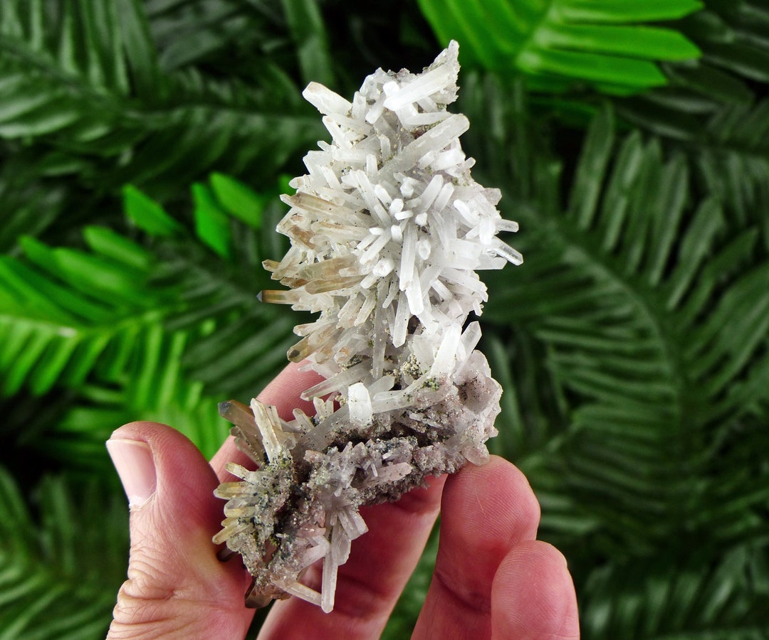 Milky Quartz With Hematite, Calcite and Chlorite, Raw Crystal, Natural ...