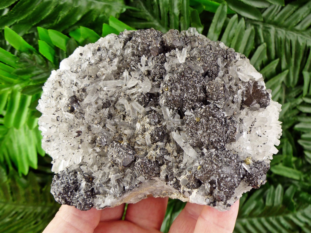 Rare Quartz With Sphalerite, Raw Crystal, Mineral, Natural Crystal ...