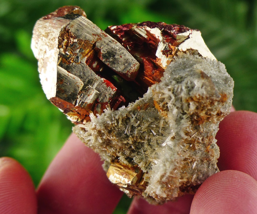 Amazing Pyrite With Hematite and Quartz, Pyrite Crystal, Pyrite Mineral ...