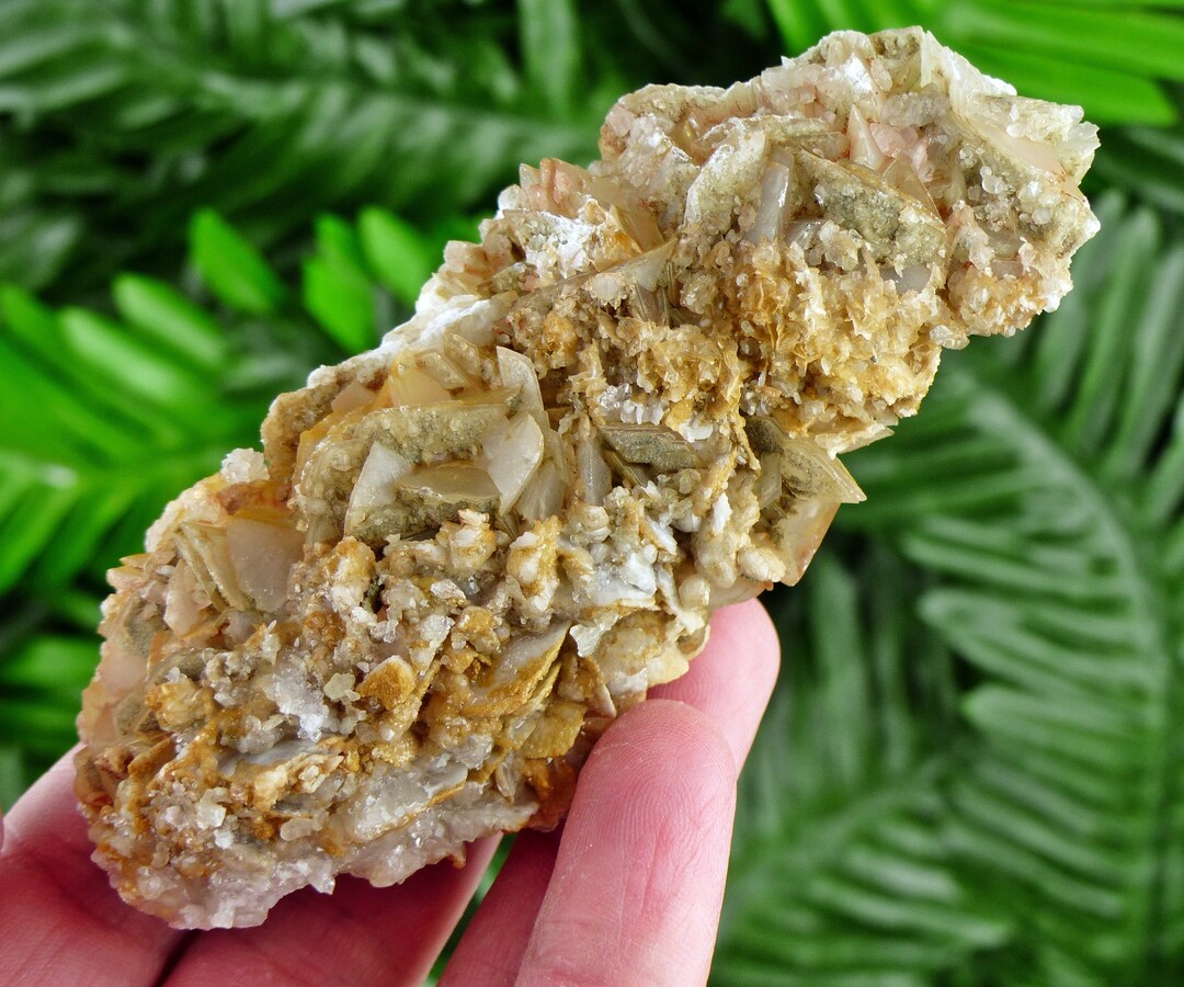 Amazing Two Generation Calcite With Chlorite and Iron Oxide, Raw ...