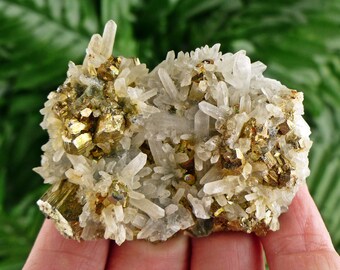 Clear Quartz With Pyrite - Etsy