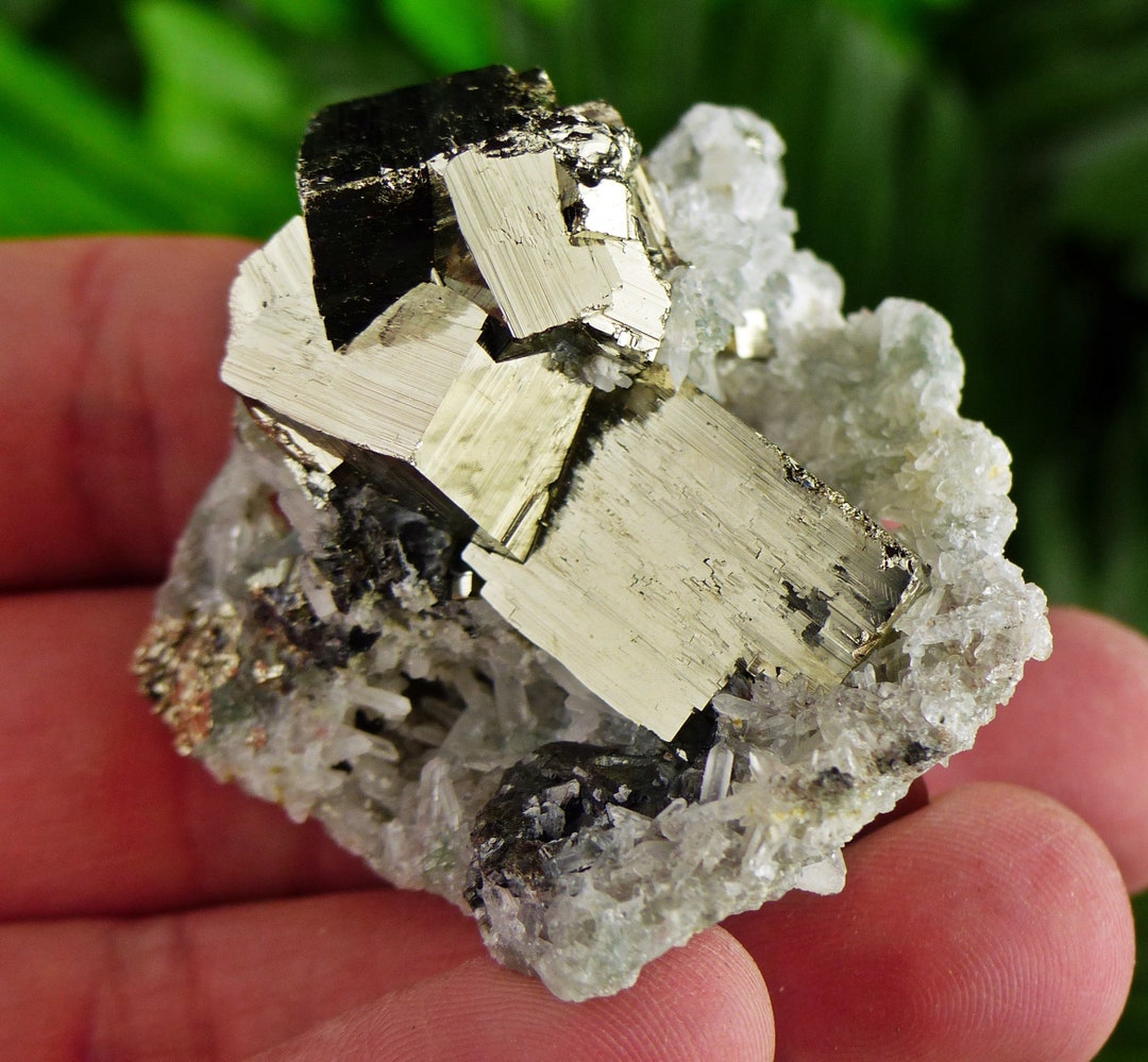 Amazing Quartz With Pyrite, Raw Crystal, Natural Mineral, Healing ...