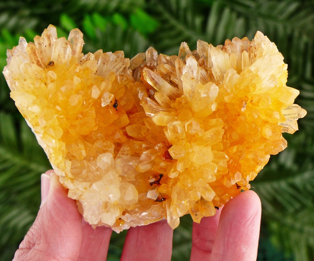 Amazing Clear Quartz With Iron Oxide, Raw Crystal, Natural Mineral ...