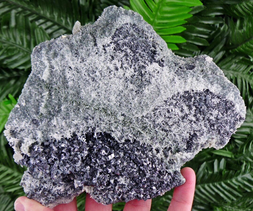 Amazing Big Quartz With Chlorite, Sphalerite, and Galena, Raw Crystal ...