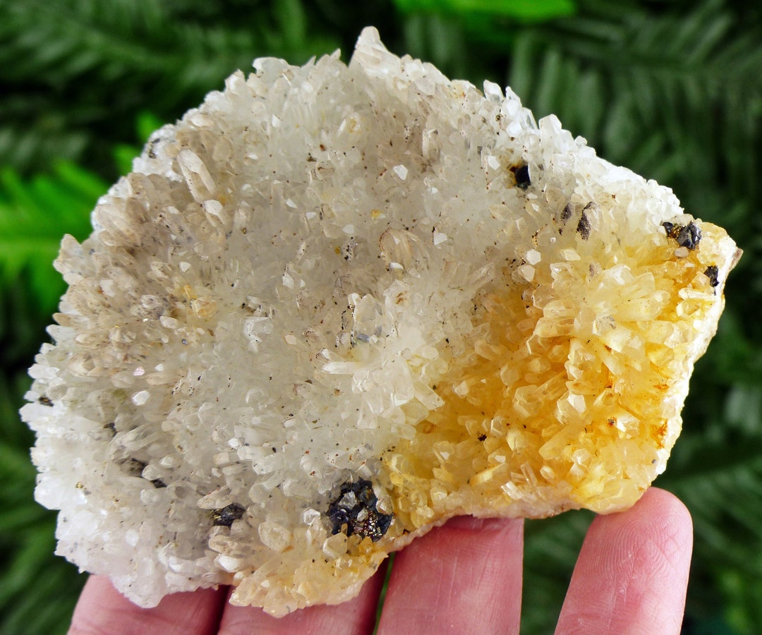 Amazing Clear Quartz With Iron Oxide and Sphalerite, Raw Crystal ...