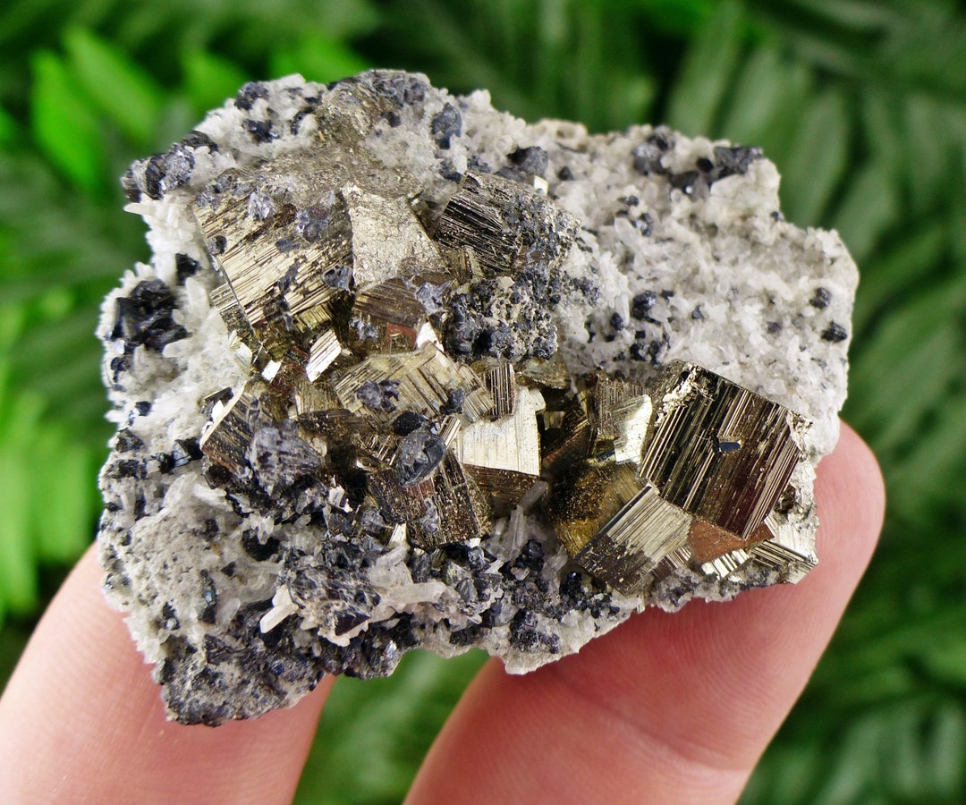 Rare Pyrite With Quartz and Sphalerite, Raw Crystal, Mineral, Natural ...