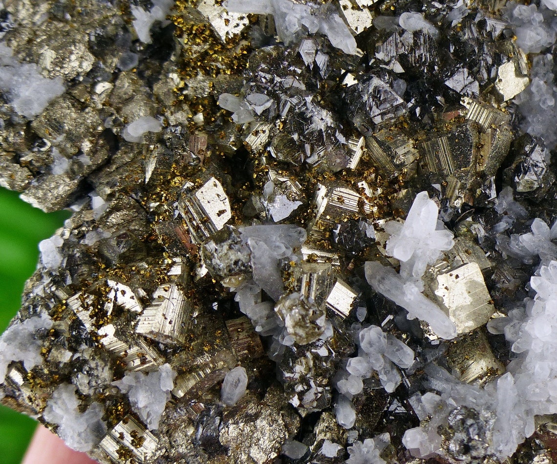 Quartz With Sphalerite and Pyrite, Raw Minerals, Natural Crystals ...