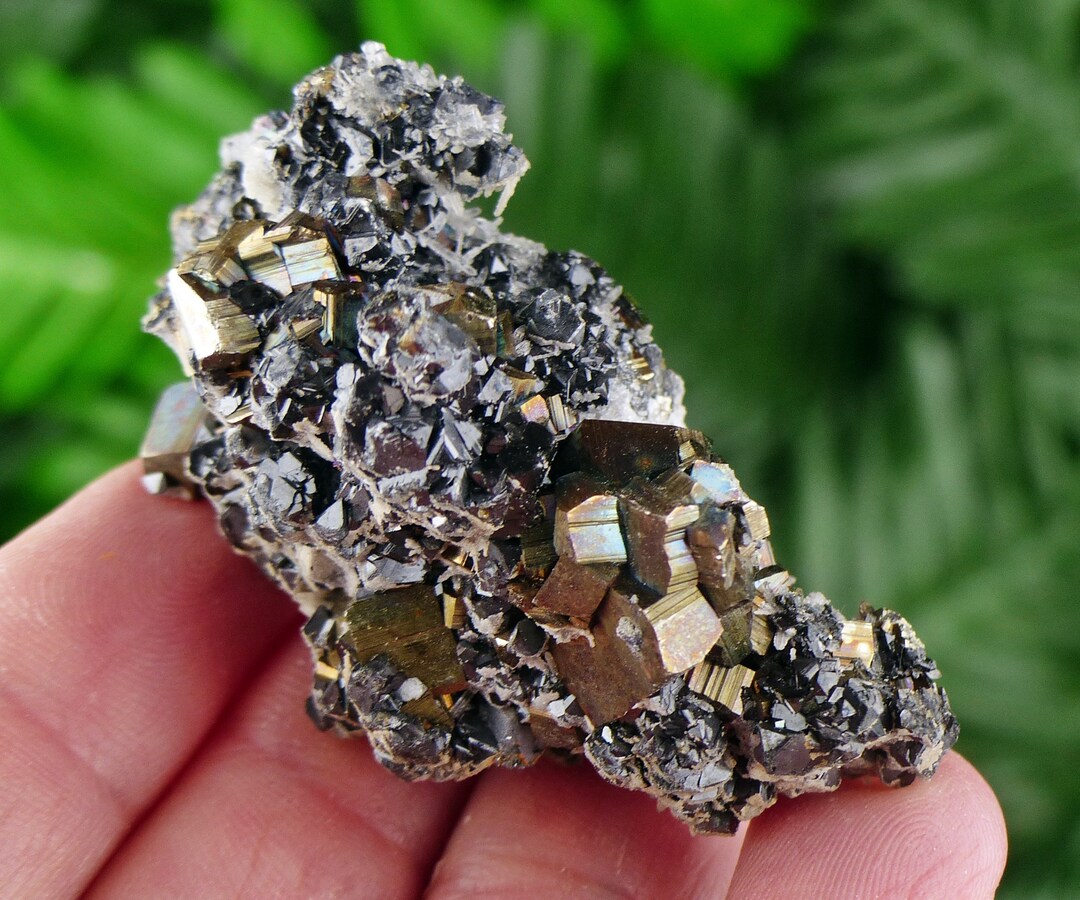 Pyrite With Sphalerite, Raw Minerals, Natural Crystals, Fool's Gold ...