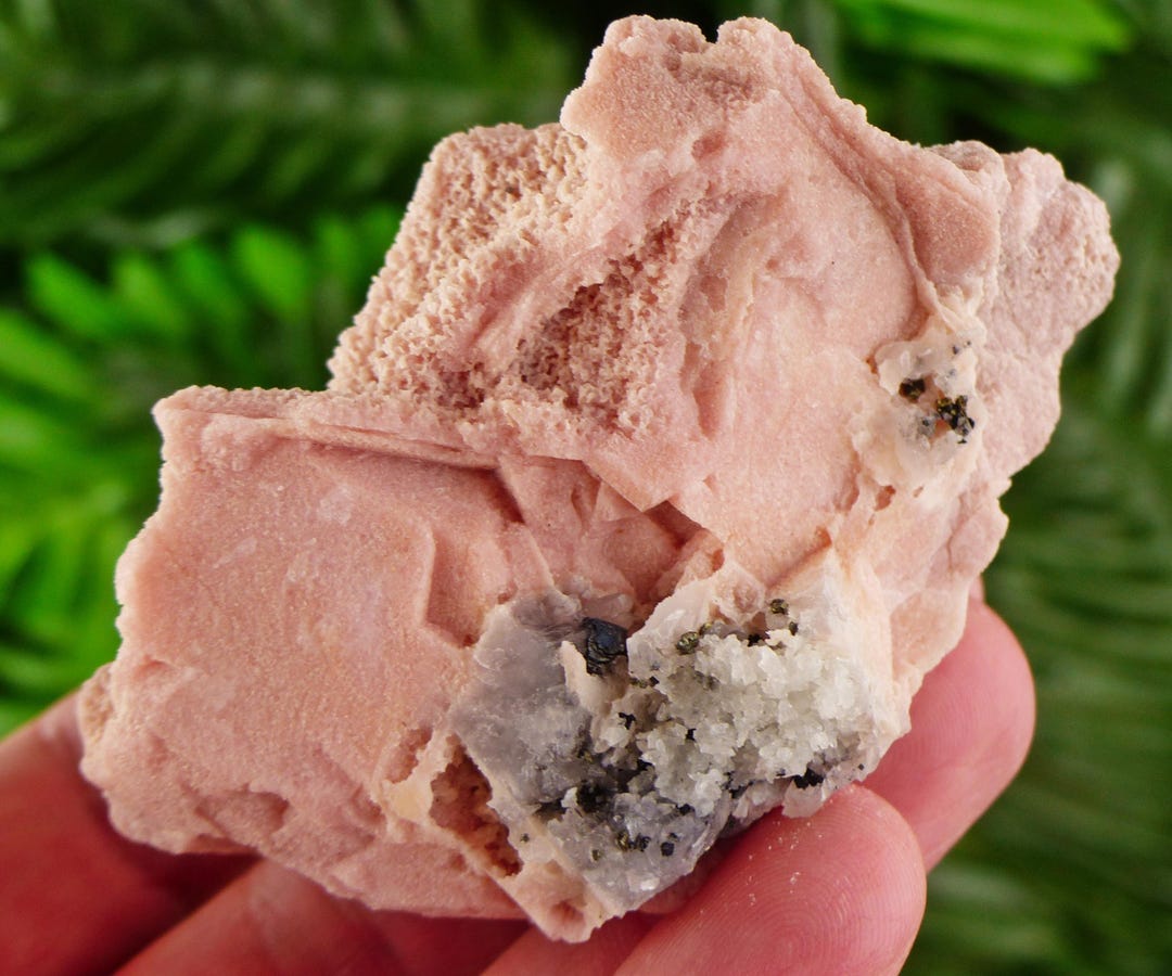 Rare Rhodochrosite With Quartz, Raw Crystal, Natural Mineral, Healing ...