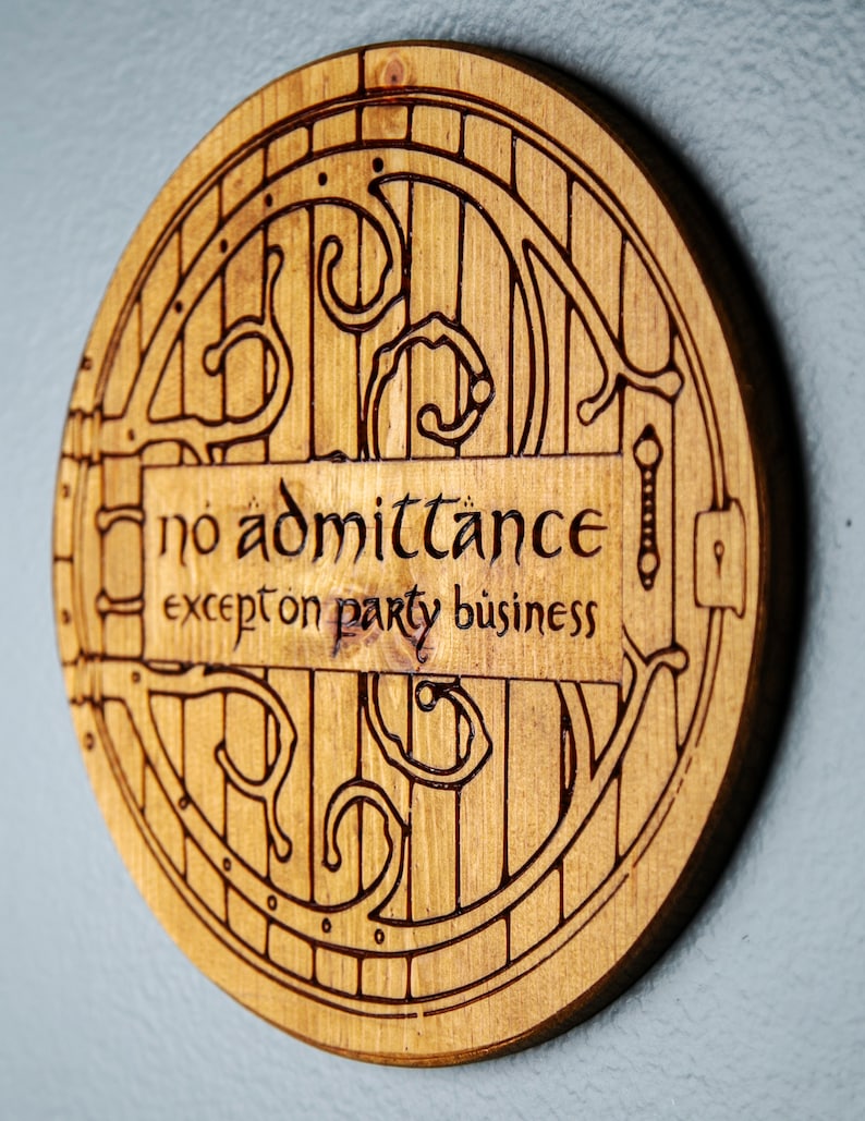 No Admittance Except on Party Business Carved Wooden Sign - Etsy