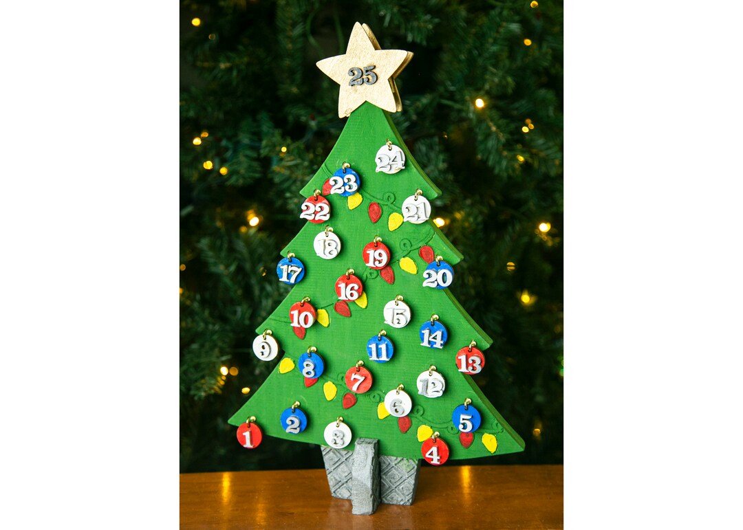 Wood Christmas Tree Advent Calendar - Etsy