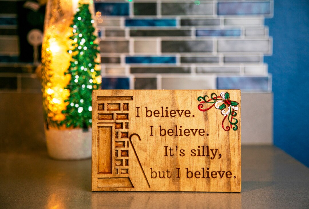 I Believe... Miracle on 34th Street Carved Wooden Sign - Etsy
