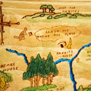 Hundred Acre Wood Carved Wooden Map - Etsy