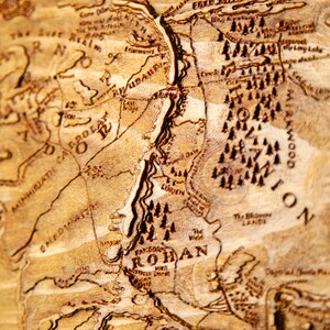 Custom Carved Wooden Topographical Fantasy Maps - Etsy