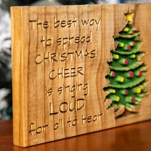 Christmas Cheer Elf Carved Wooden Sign - Etsy