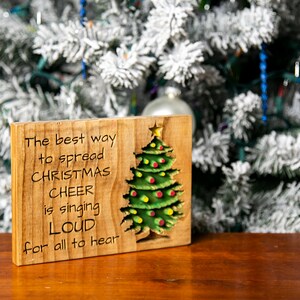 Christmas Cheer Elf Carved Wooden Sign - Etsy