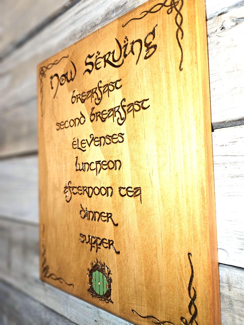 Now Serving Second Breakfast - Wood Carved Sign - Etsy