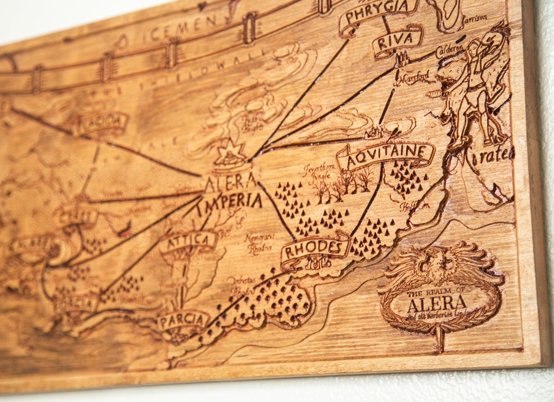 Codex Alera Carved Wooden Map - Etsy