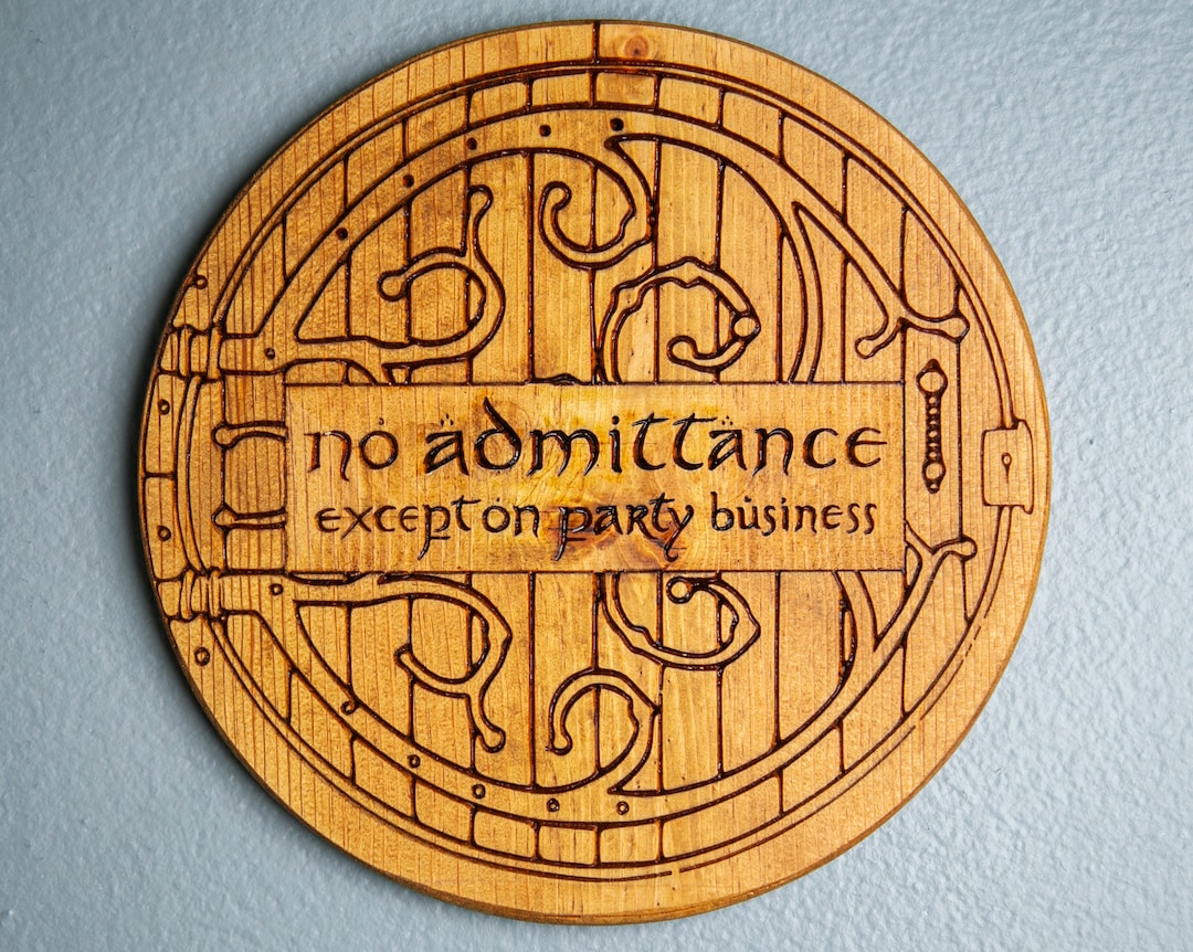 No Admittance Except on Party Business Carved Wooden Sign - Etsy