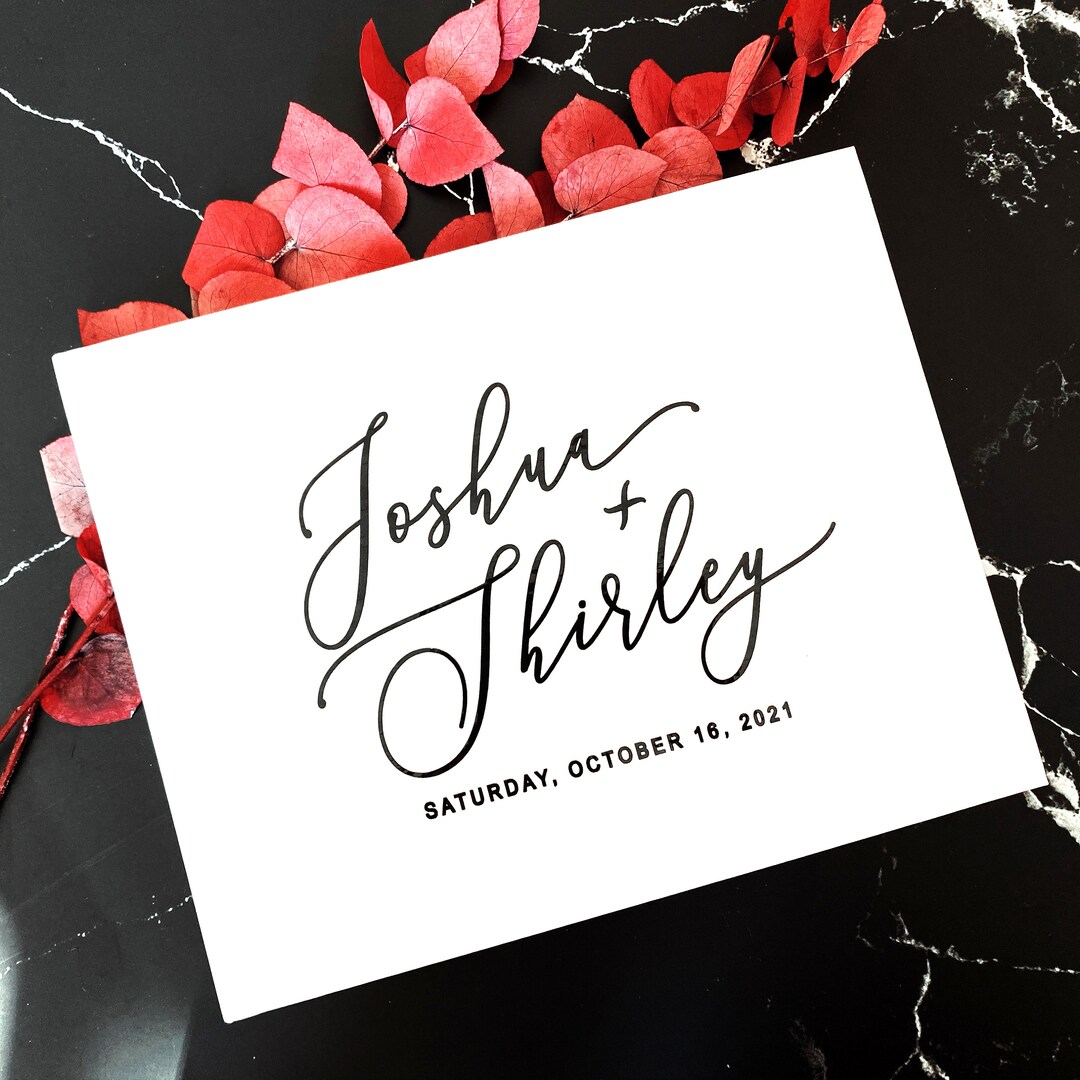 Script Guest Book Idea . Foil Wedding Guest Book Alternative . Wedding ...