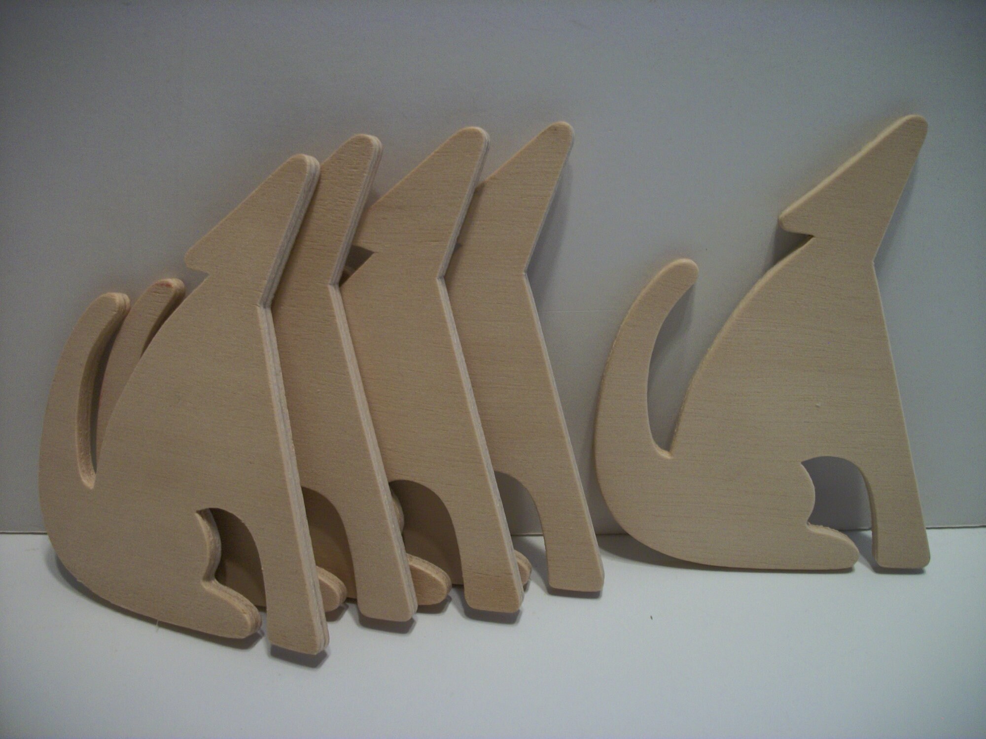 10 Wood Coyote Shapes Unfinished Wood Set of 10 FREE Shipping - Etsy UK