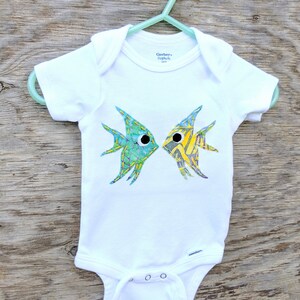 Double Fish Onesie Angelfish Baby Bodysuit Girl Boy - Etsy