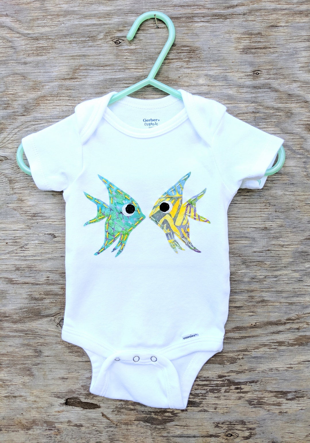 Double Fish Onesie Angelfish Baby Bodysuit Girl Boy - Etsy
