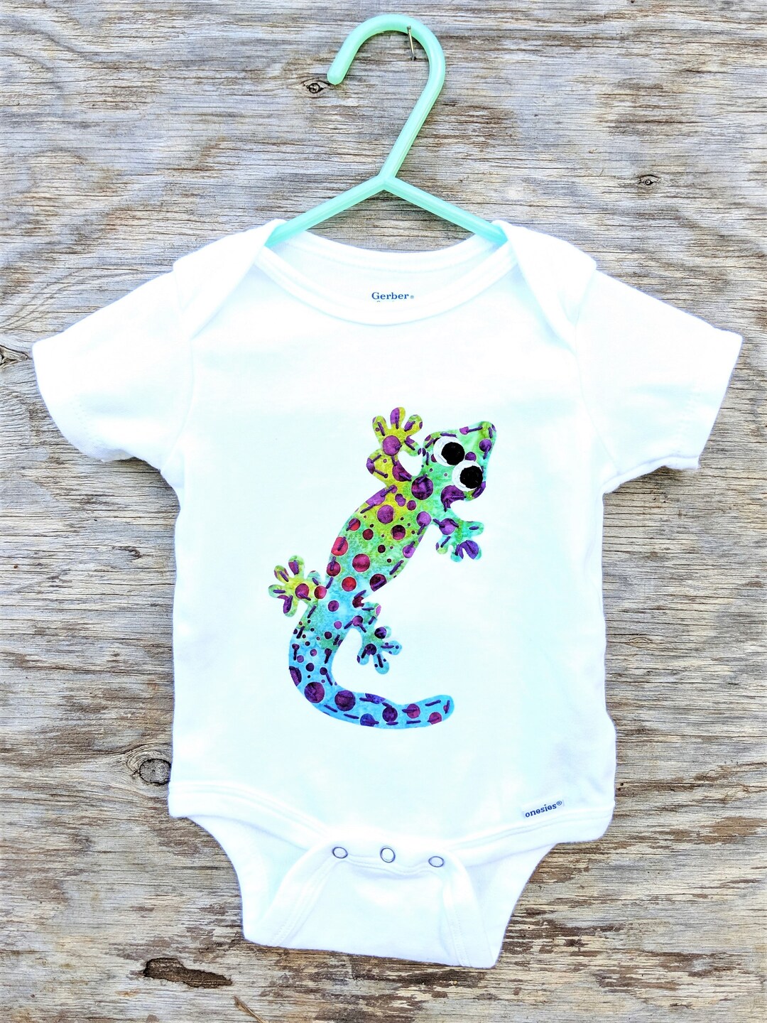 Colorful Gecko Onesie Bodysuit Baby Girl Baby Boy - Etsy