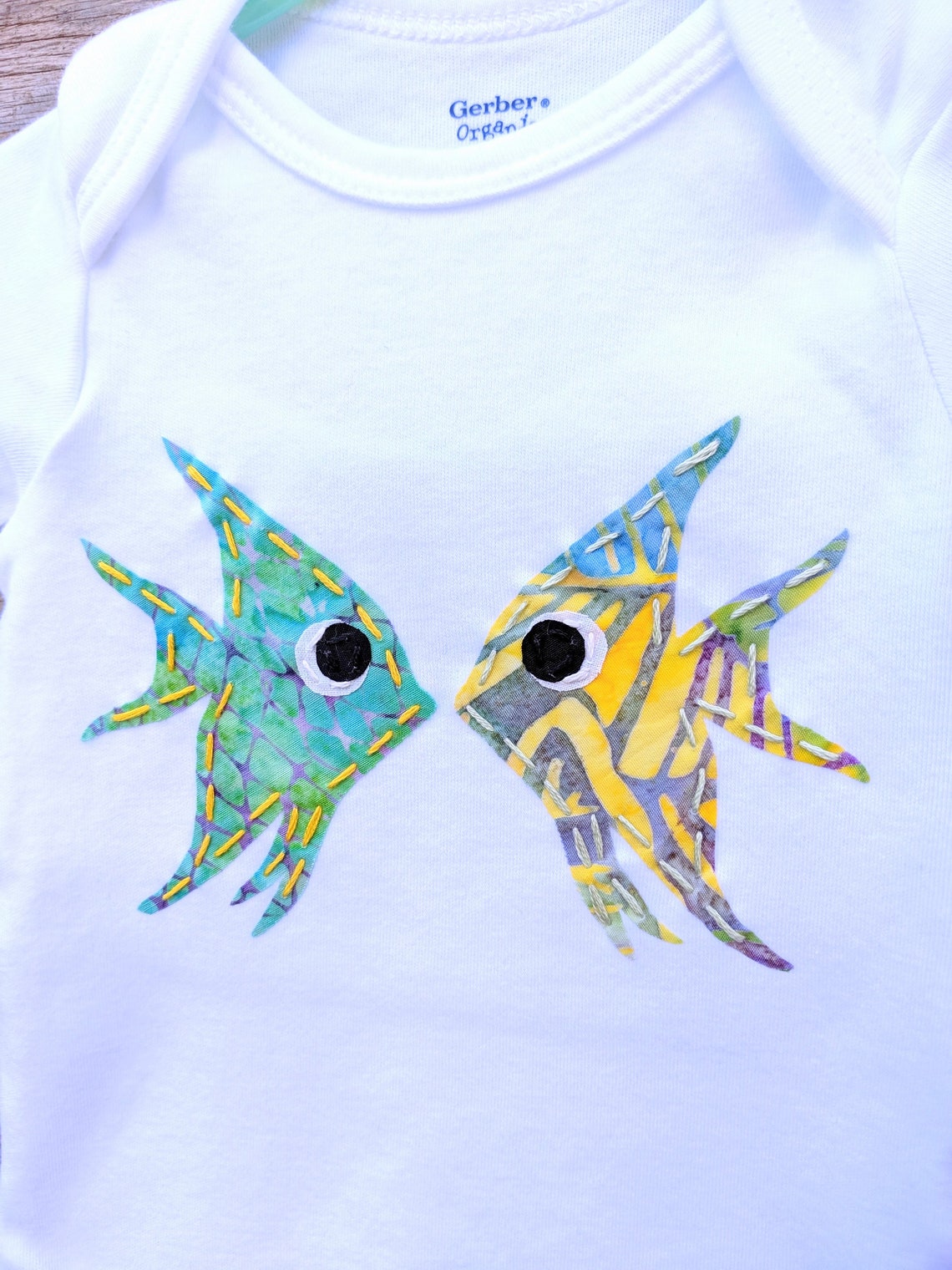 Double Fish Onesie Angelfish Baby Bodysuit Girl Boy - Etsy