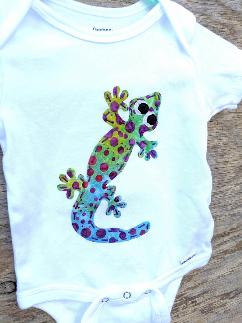 Colorful Gecko Onesie Bodysuit Baby Girl Baby Boy - Etsy