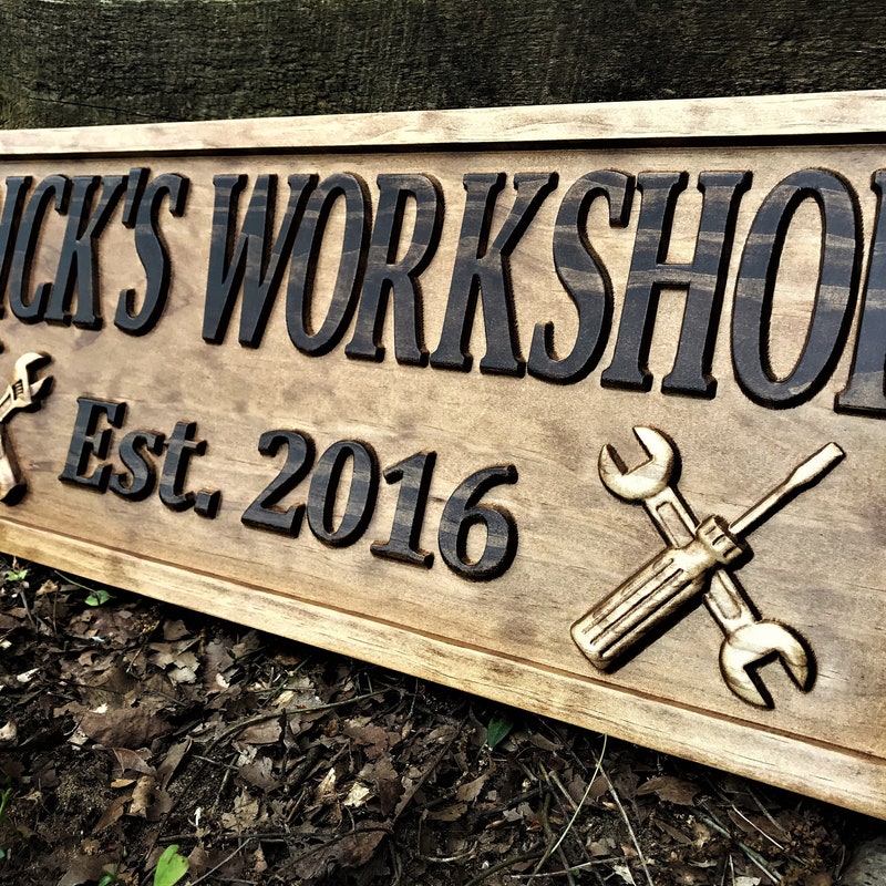 Custom Tools Workshop Sign - Etsy