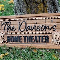 Custom Movie Theater Marquee Sign, Vintage Home Theater Wall Decor ...