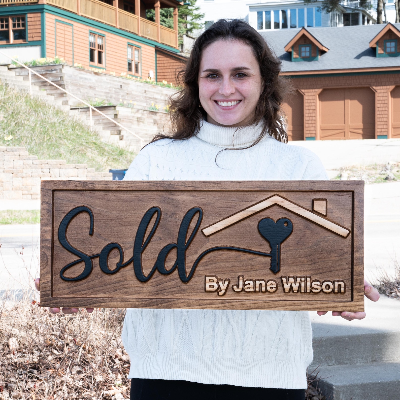 Personalized Real Estate Agent Sold Sign, Real Estate Gift, Real Estate ...