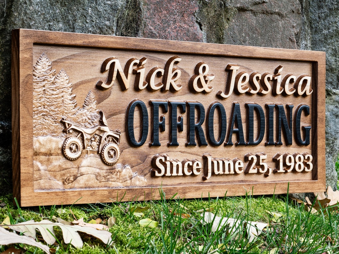 ATV Couples Gift | Outdoor Decor | Custom Wood Sign | Cabin Decor ...