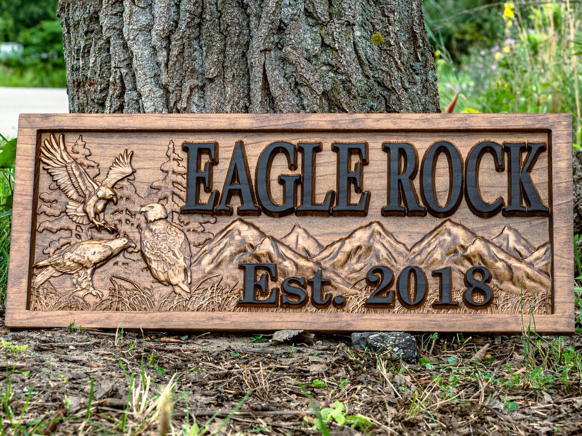 Custom Eagle Sign American Eagle Wall Art Front Door Sign - Etsy