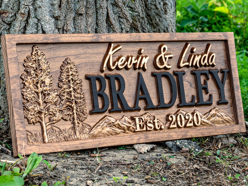 Custom Cabin Sign Personalized Wood Sign Cabin Decor - Etsy