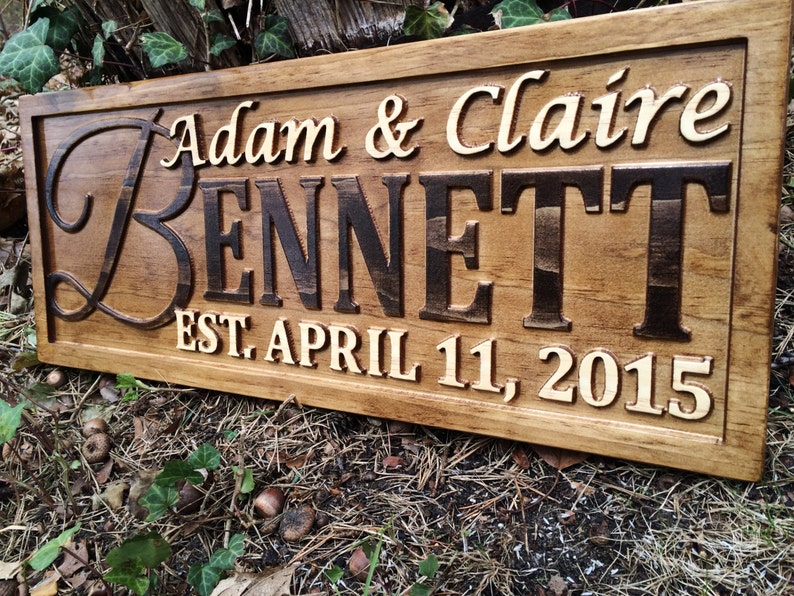 Personalized Wedding Gift Last Name Established Sign Family Etsy Personalized Wedding Gift Last Name Established Sign Family Etsy