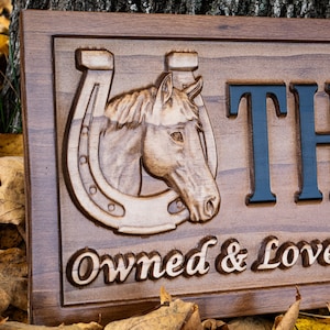 Horse Stall Ranch Sign Horse Barn Decor Rustic Wood Sign Personalized ...