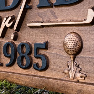 Personalized Wood Golf Club Sign | Custom Golf Sign Gift, Father's Day ...
