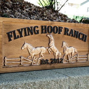 Personalized Horse Ranch Name Sign Rustic Wood Sign Couples Gift Custom ...