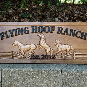 Personalized Horse Ranch Name Sign Rustic Wood Sign Couples Gift Custom ...
