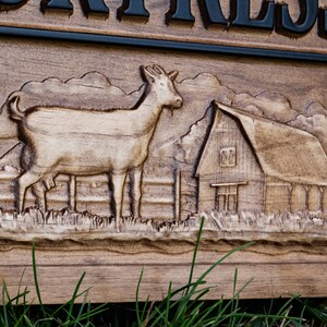 Personalized Goat Farmhouse Sign | Wood Wedding Gift Wooden Farmhouse ...