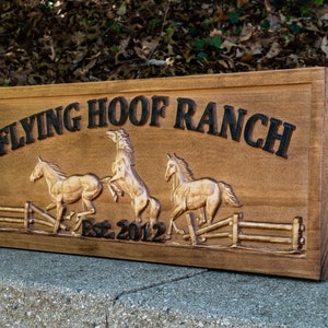 Personalized Horse Ranch Name Sign Rustic Wood Sign Couples Gift Custom ...