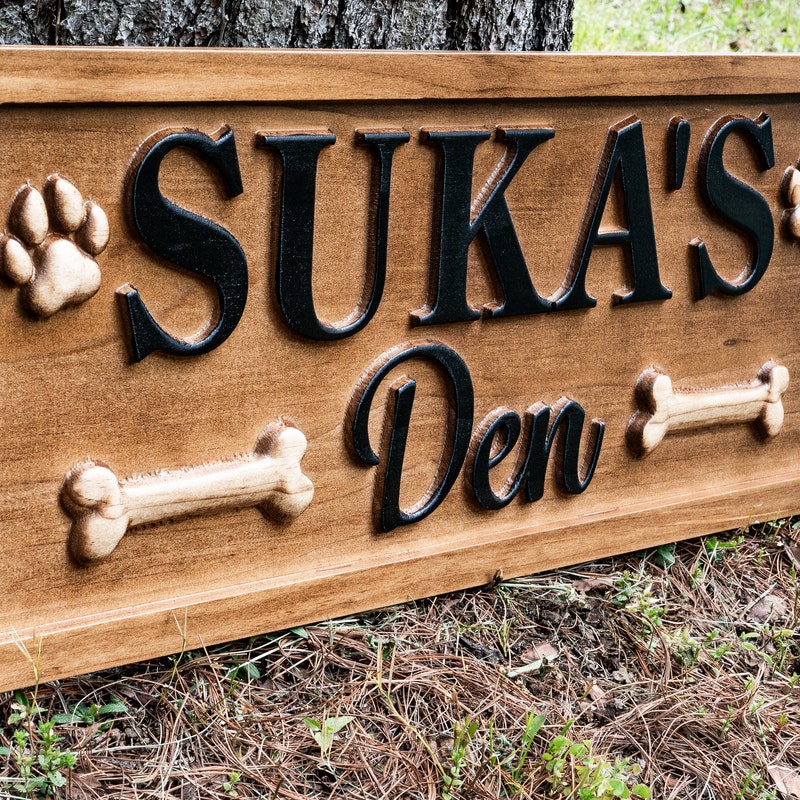 Wood Dog Sign - Etsy