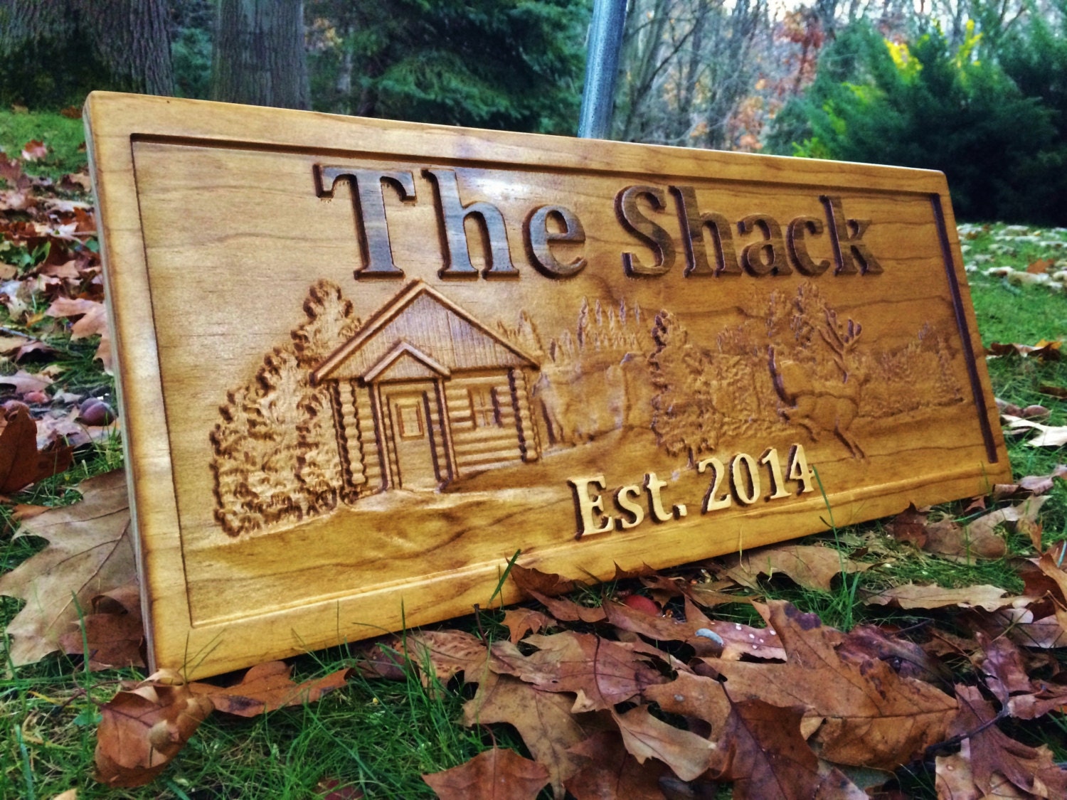 Personalized Cabin Sign Custom Wood Sign Rustic Cabin Decor Etsy