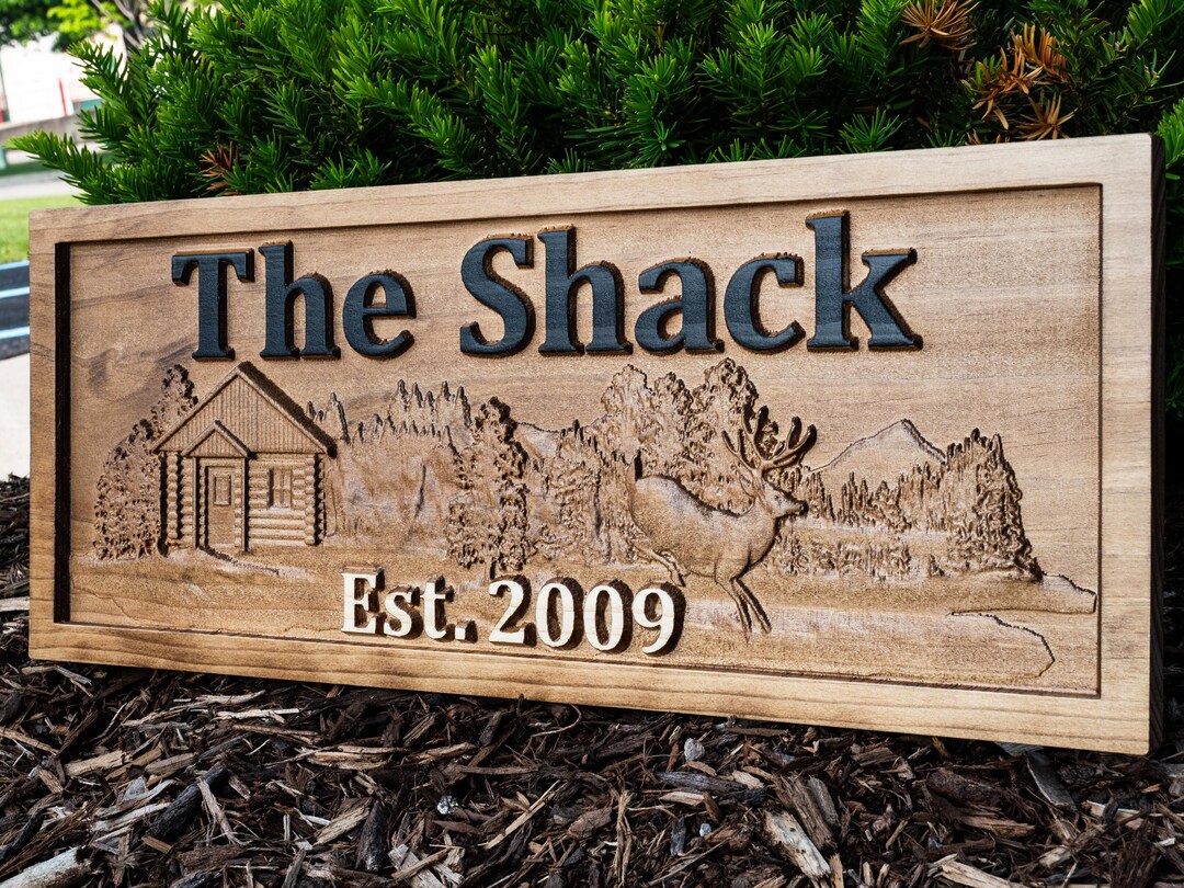 Personalized Cabin Sign Custom Wood Sign Rustic Cabin Decor ...