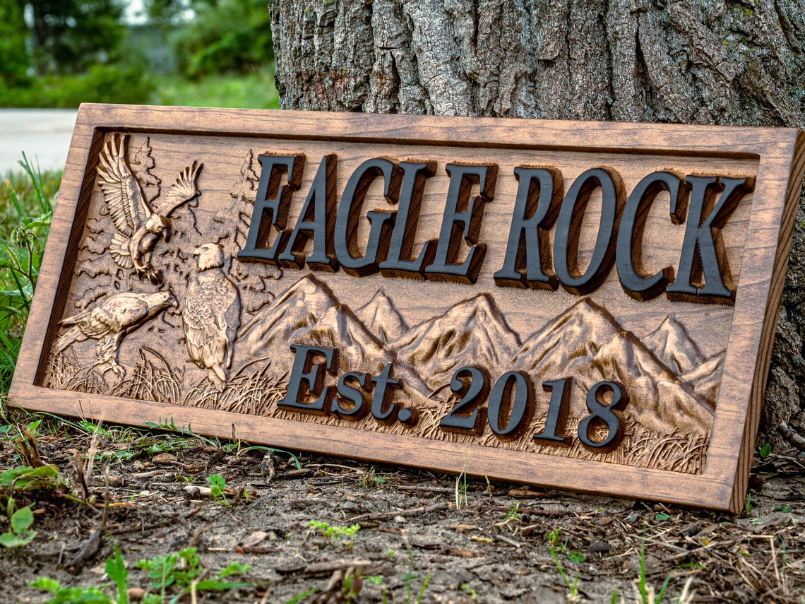Custom Eagle Sign | American Eagle Wall Art | Front Door Sign | Front ...