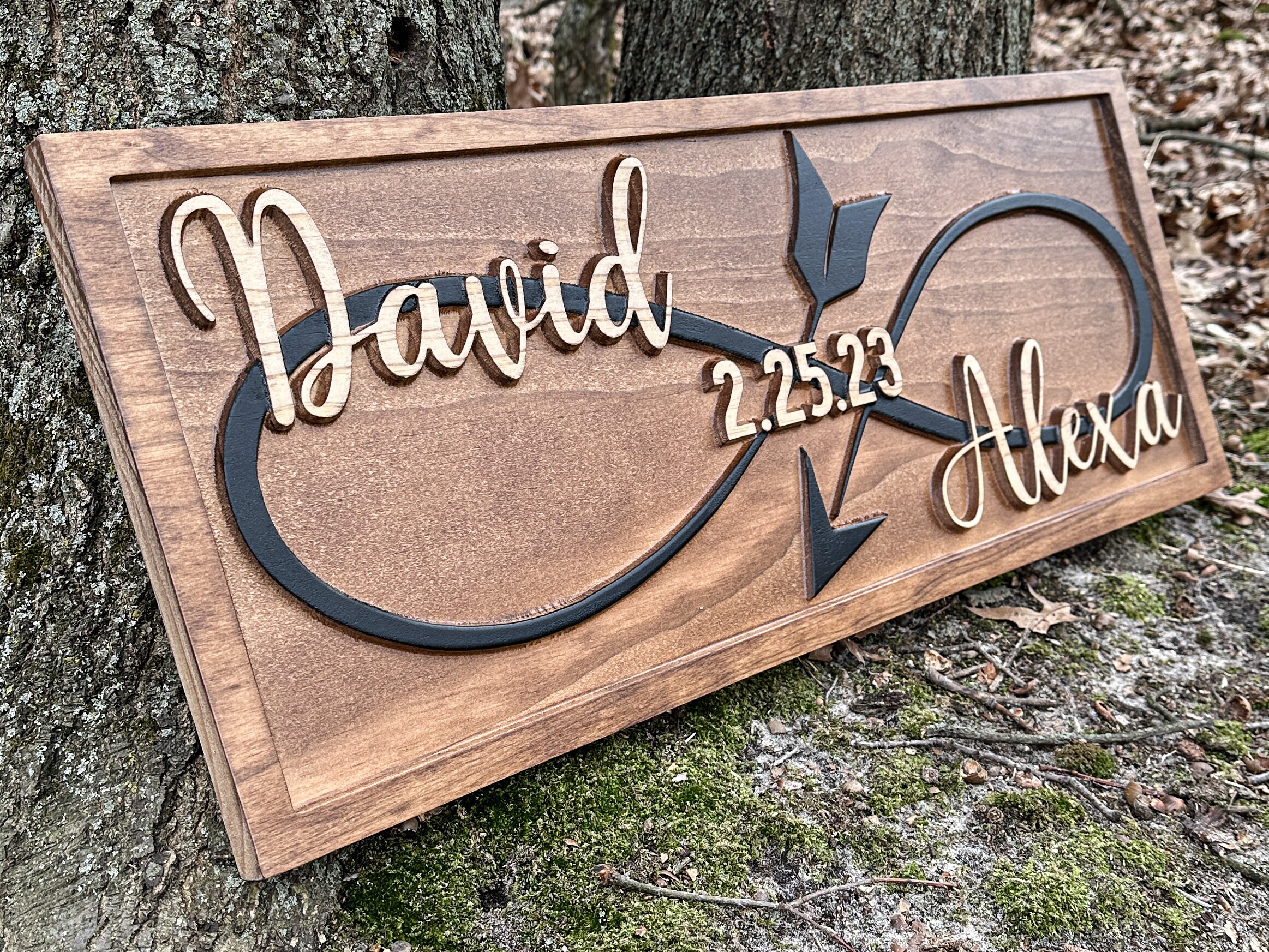 Custom Infinity Sign | Personalized Wedding Gift for Couple | Wood ...